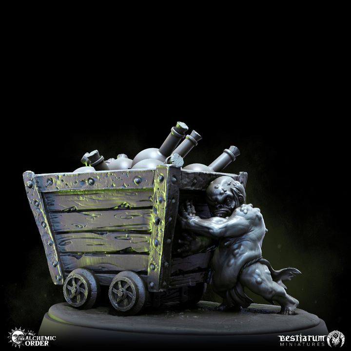 3D Printable Haemonculid Bombard | Alchemic Order | Constructs by Bestiarum Miniatures